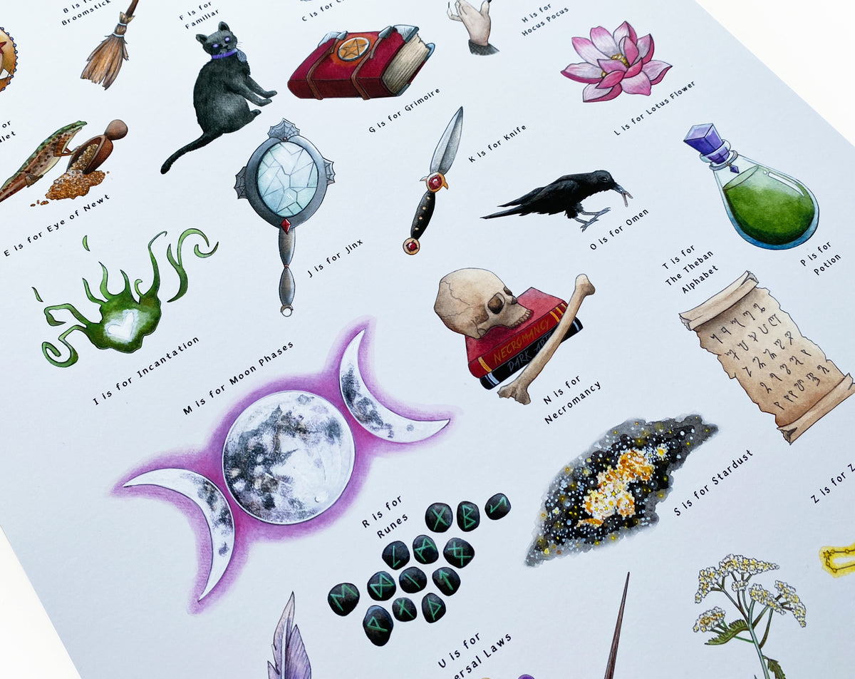 The Magical Alphabet Art Print – Yeti Cards & Gifts