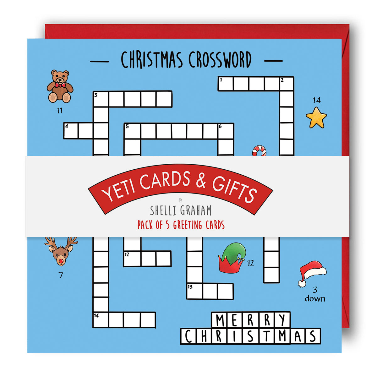 Activity Christmas Card - Christmas Crossword – Yeti Cards & Gifts