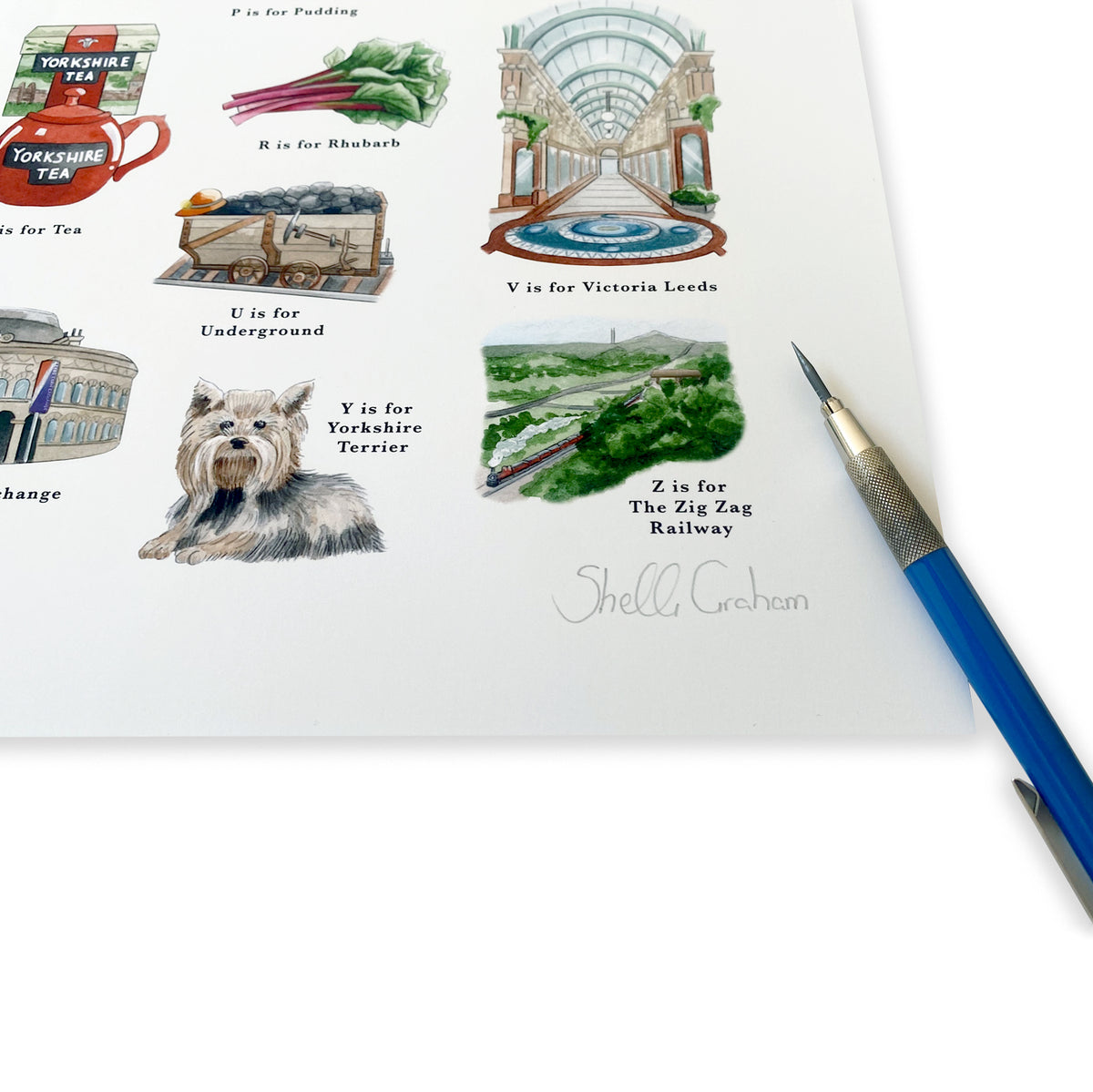 The Yorkshire Alphabet Art Print – Yeti Cards & Gifts