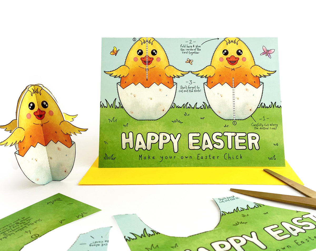 'Make your Own Easter Chick' Easter Card – Yeti Cards & Gifts